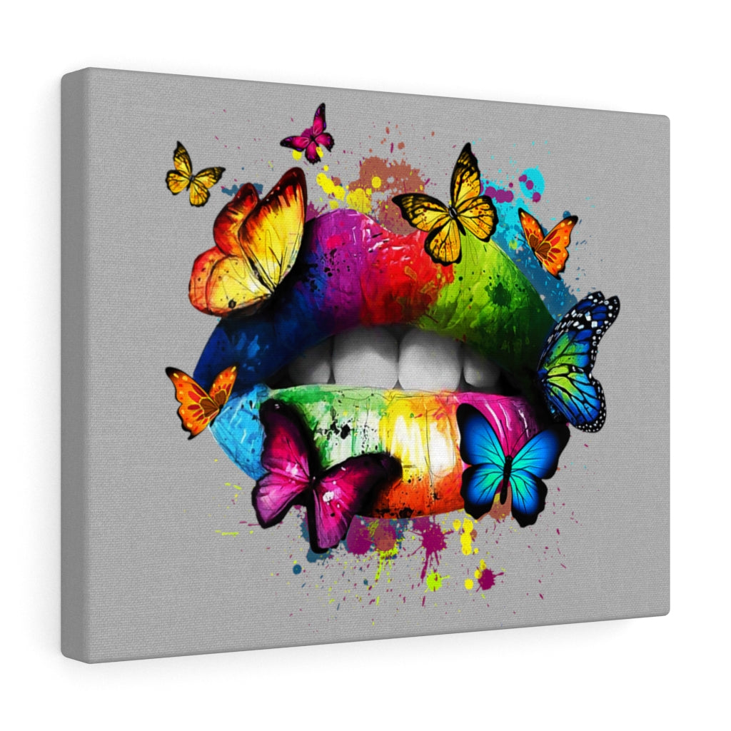 Glowing Butterfly Lips Canvas – Shoperilla